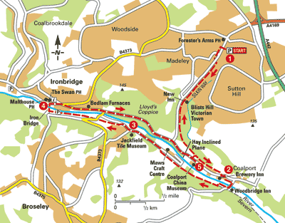 The Silkin Way to Ironbridge - Bike Rides - The AA