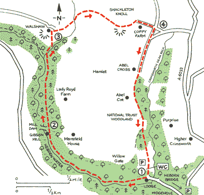 Hardcastle Crags & Crimsworth Dean - Walks - The AA